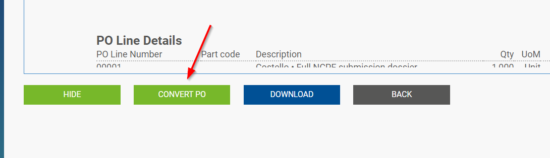 How to convert my Purchase Order into an invoice?